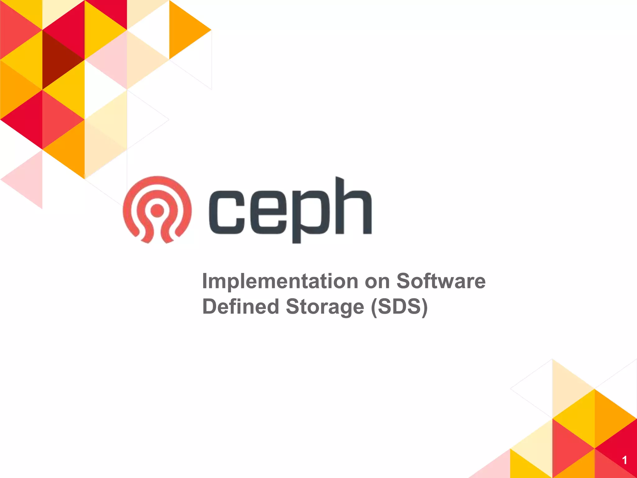 ceph software defined storage | PPTX