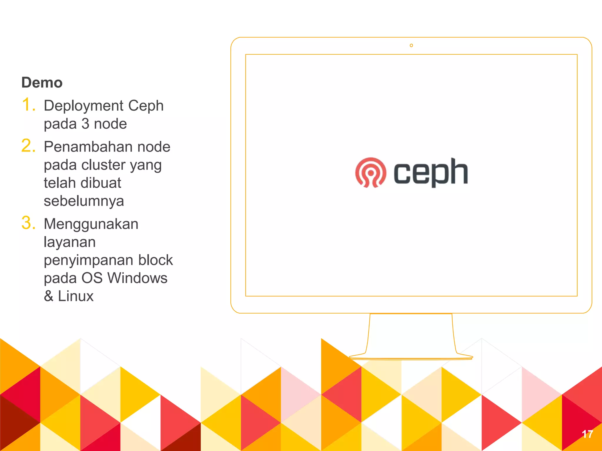 ceph software defined storage | PPTX