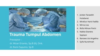 presentasi trauma tumpul pengertian, algoritma | PPTX