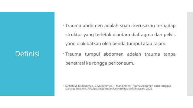 presentasi trauma tumpul pengertian, algoritma | PPTX
