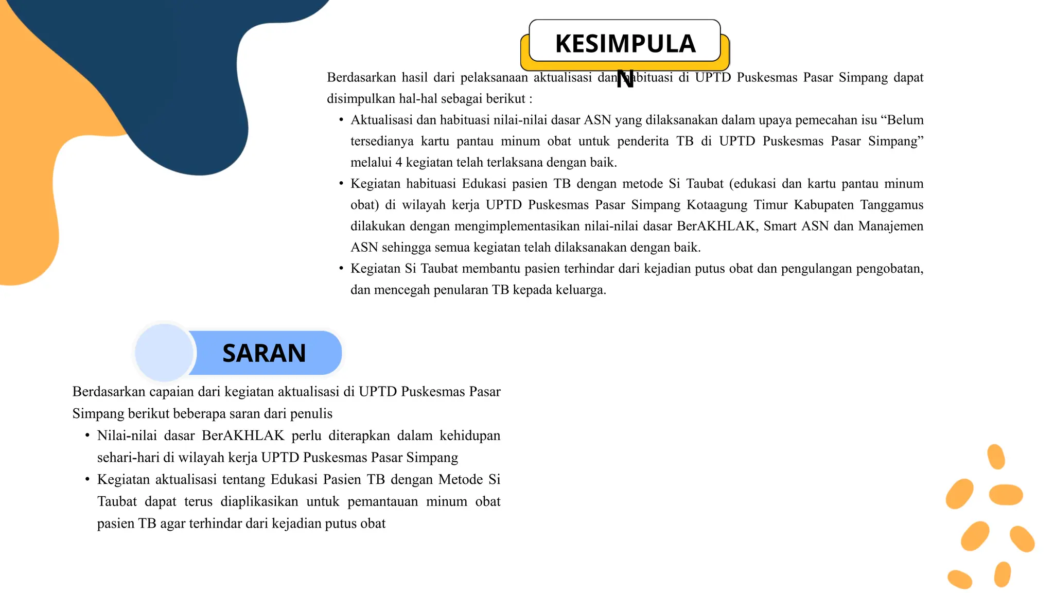edukasi pasien TB dengan metode si taubat | PPTX