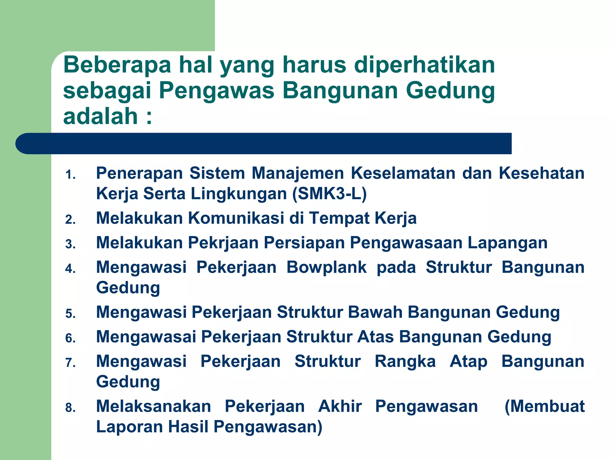 Presentasi Tugas Pengawas Pekerjaan Struktur Bangunan Gedung.ppt