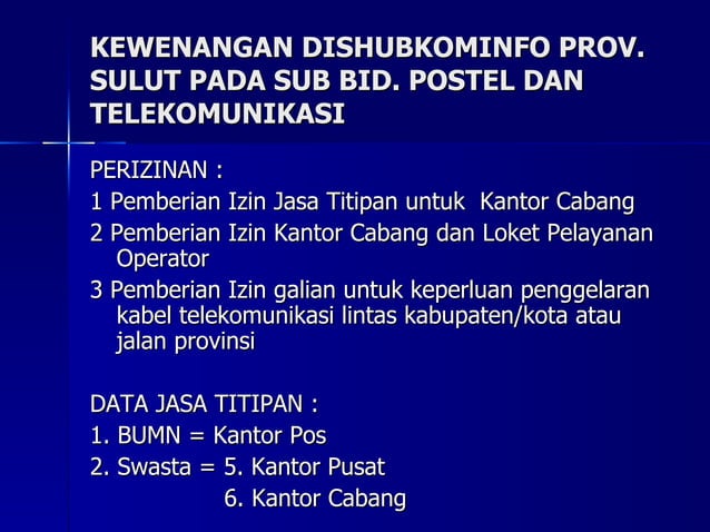 Presentasi tupoksi dishubkominfo 2 | PPT
