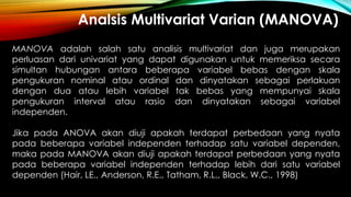 Presentasi uji manova | PPTX