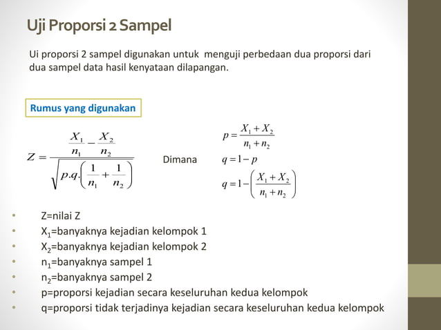UJI PROPORSI DUA SAMPEL | PPTX