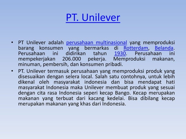 Presentasi unilever | PPTX