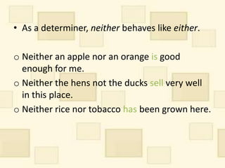 neither nor and not only but also | PPTX