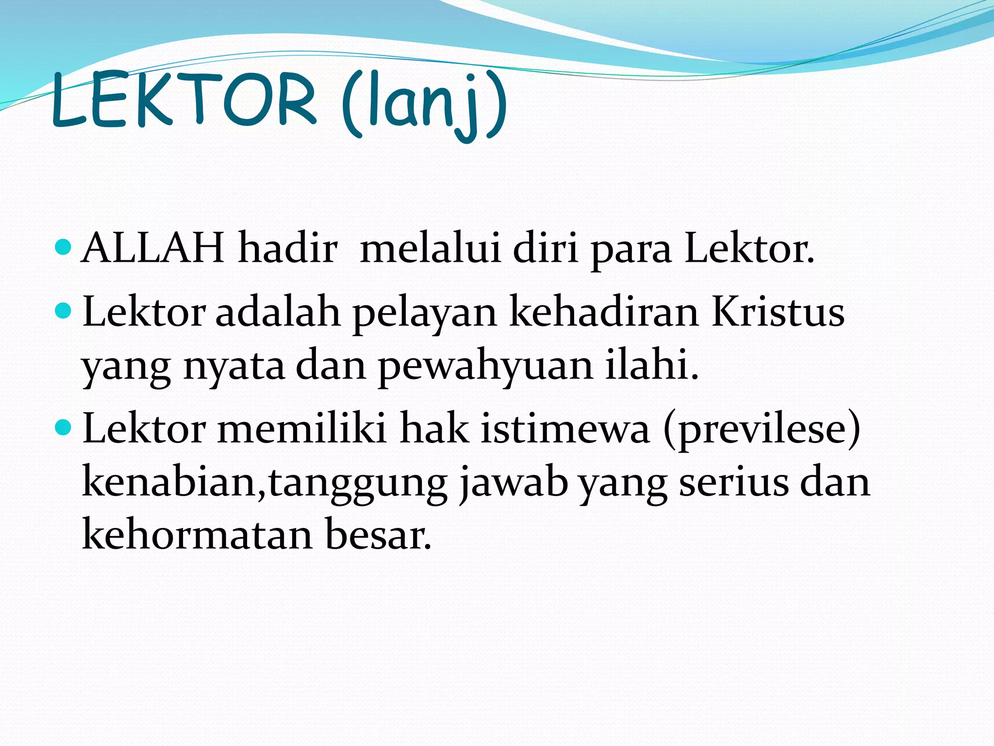Presentasi untuk para lektor | PPTX