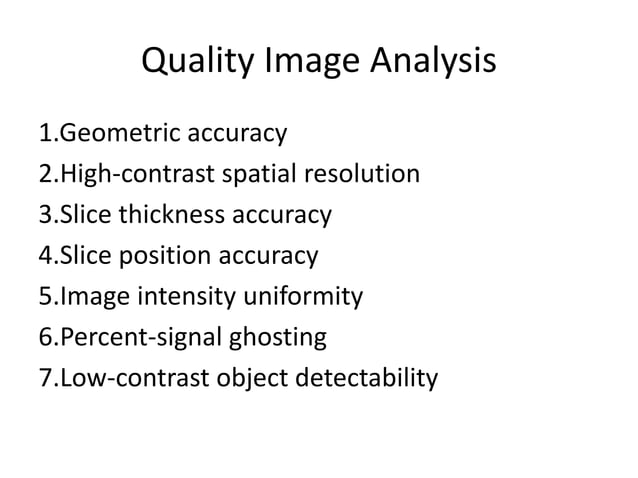 MRI Quality Control ACR Phantom PRO MRI | PPTX