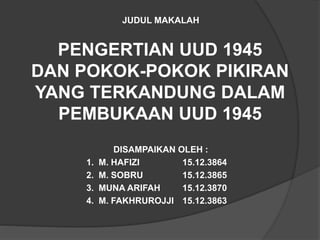 Presentasi uud 1945 | PPTX