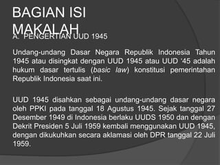 Presentasi uud 1945 | PPTX