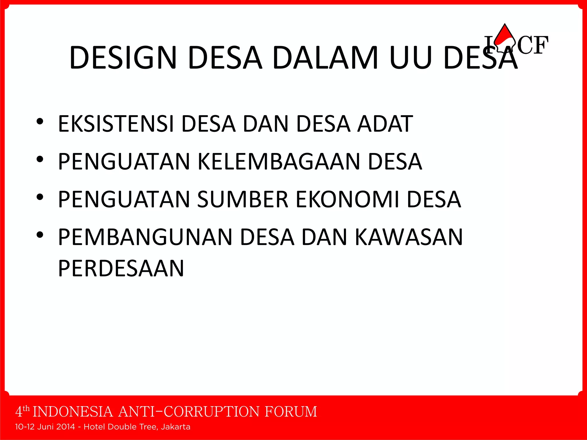 Presentasi uu desa versi terbaru | PPT
