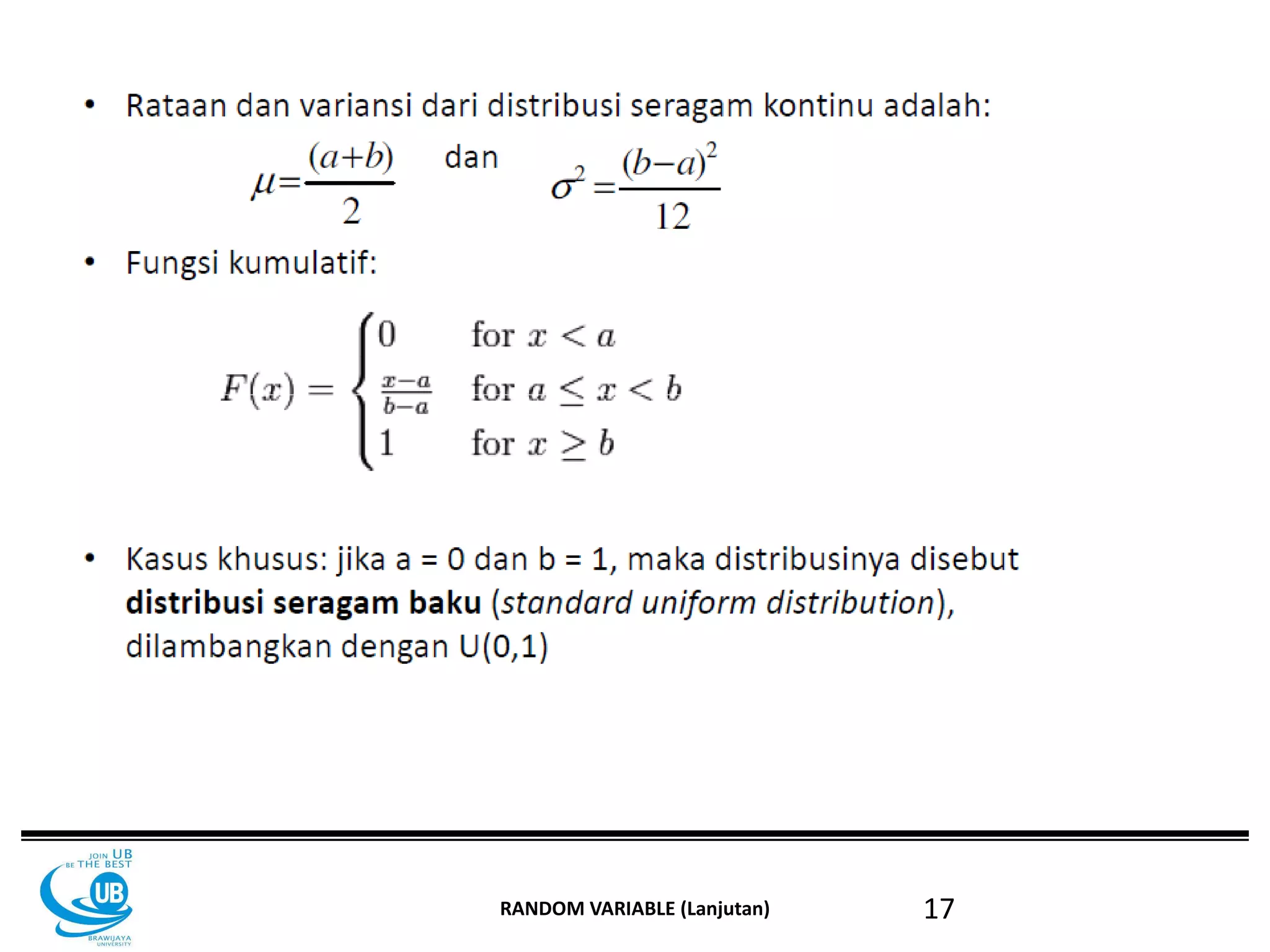 Presentasi variabel random | PDF