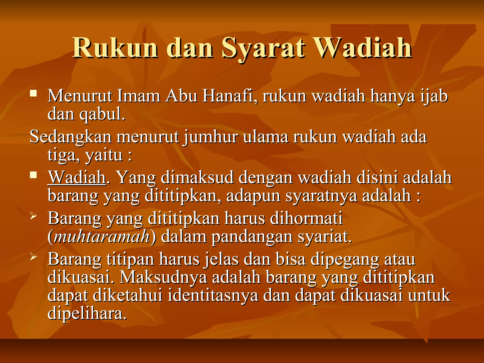 Presentasi+wadiah | PPT
