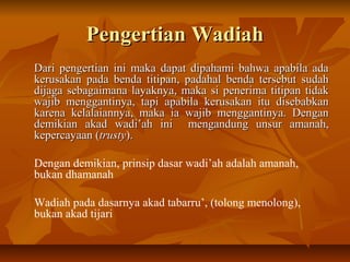 Presentasi+wadiah | PPT
