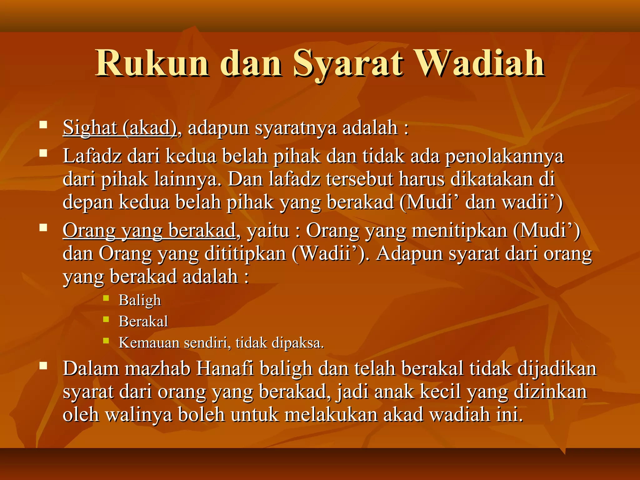 akad wadiah | PPT