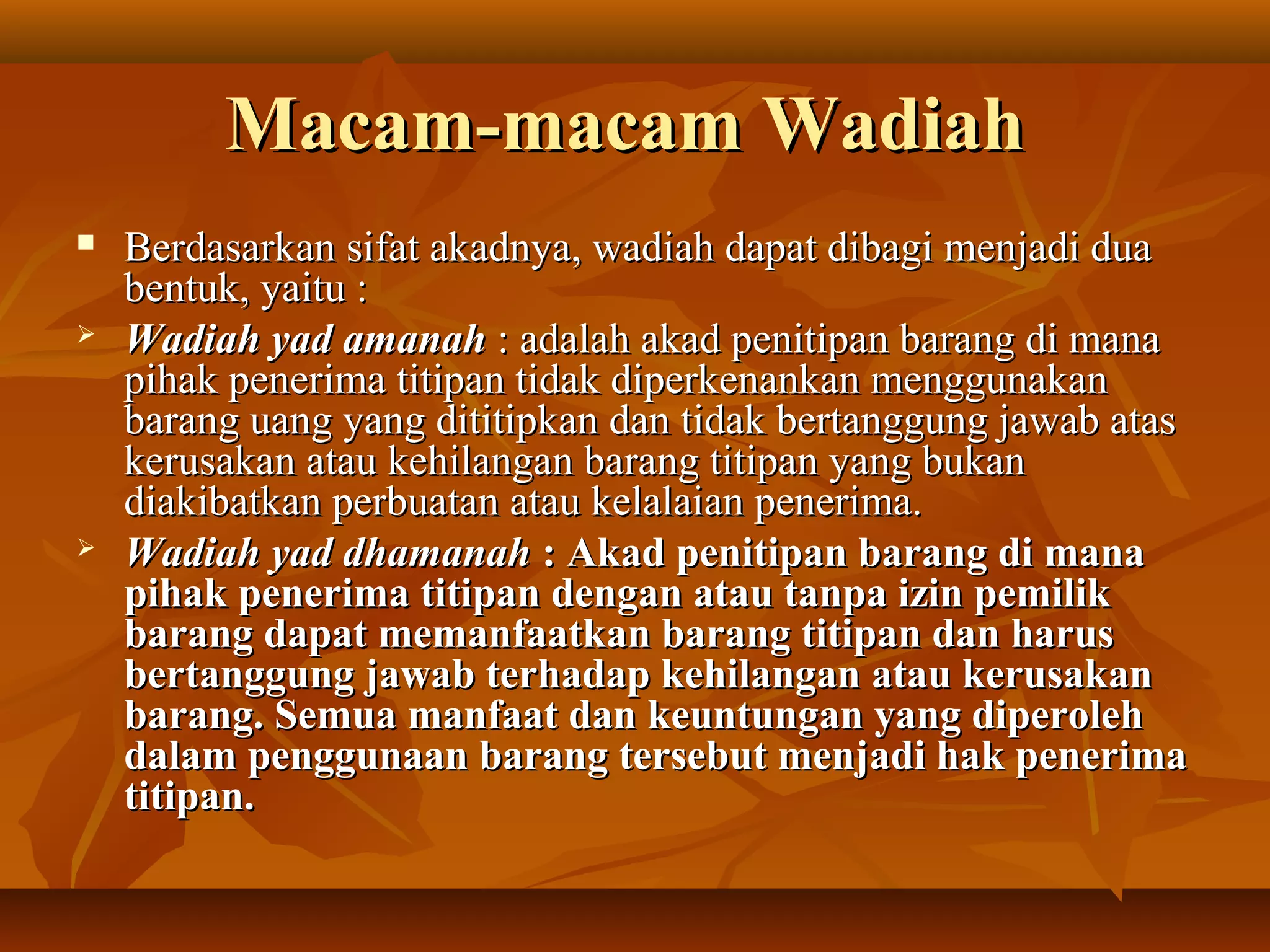 akad wadiah | PPT