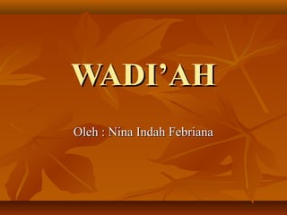 akad wadiah | PPT