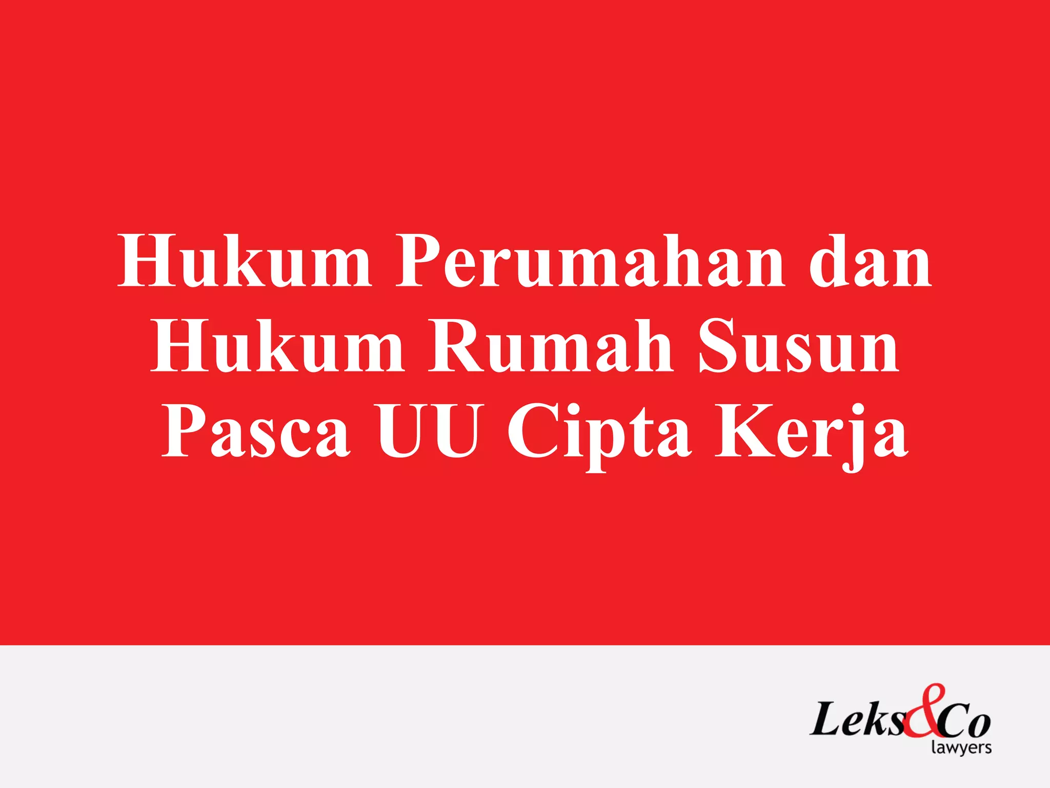 Hukum Rusun dan Hukum Perumahan | PPTX