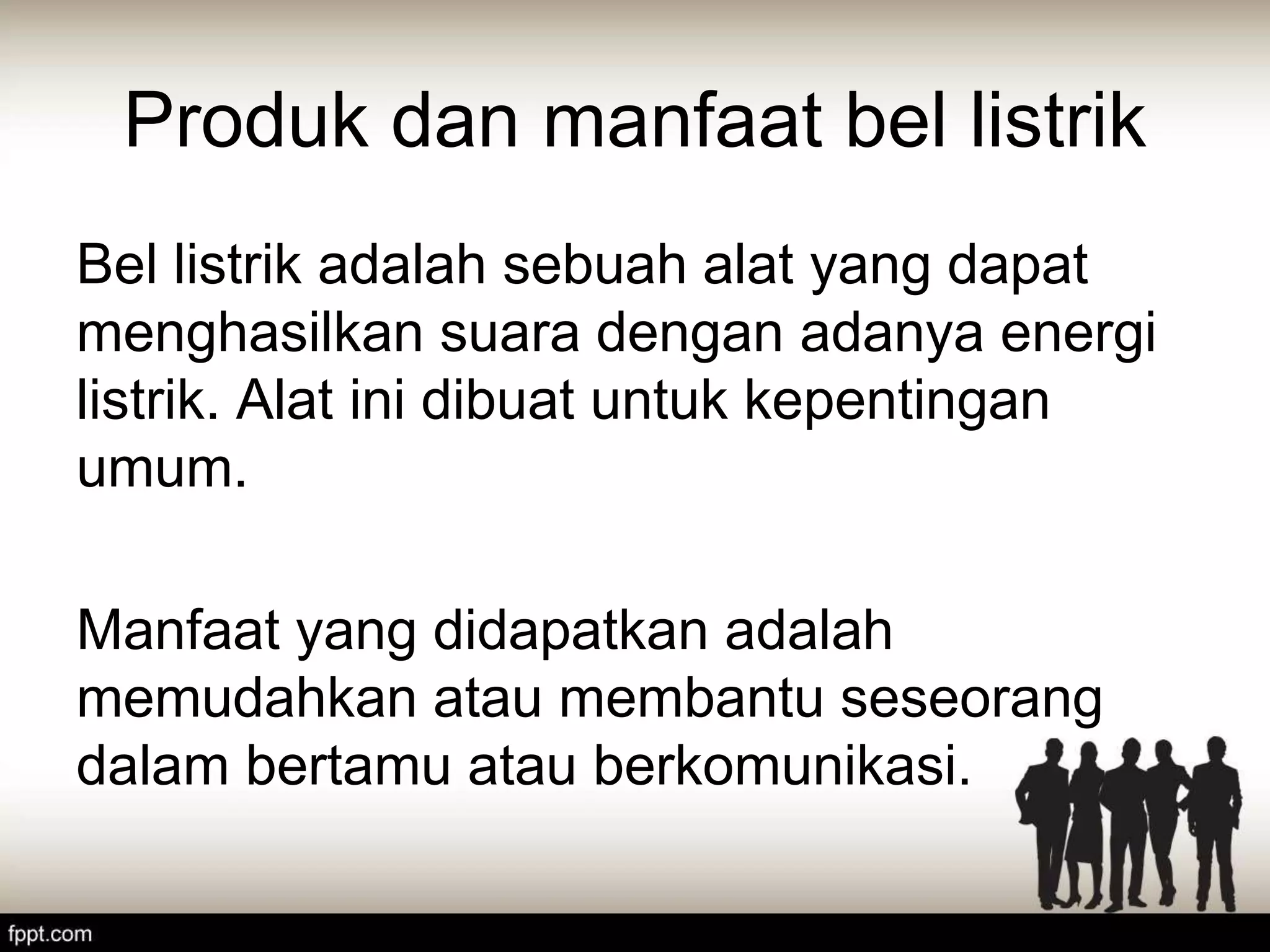 Rangkaian bel listrik | PPTX