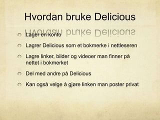 Delicious | PPTX