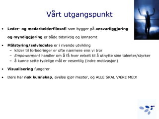 Arbeidsglede, medarbeiderskap og motivasjon. | PPTX