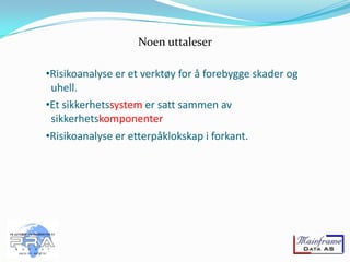 Risikoanalyse | PPTX