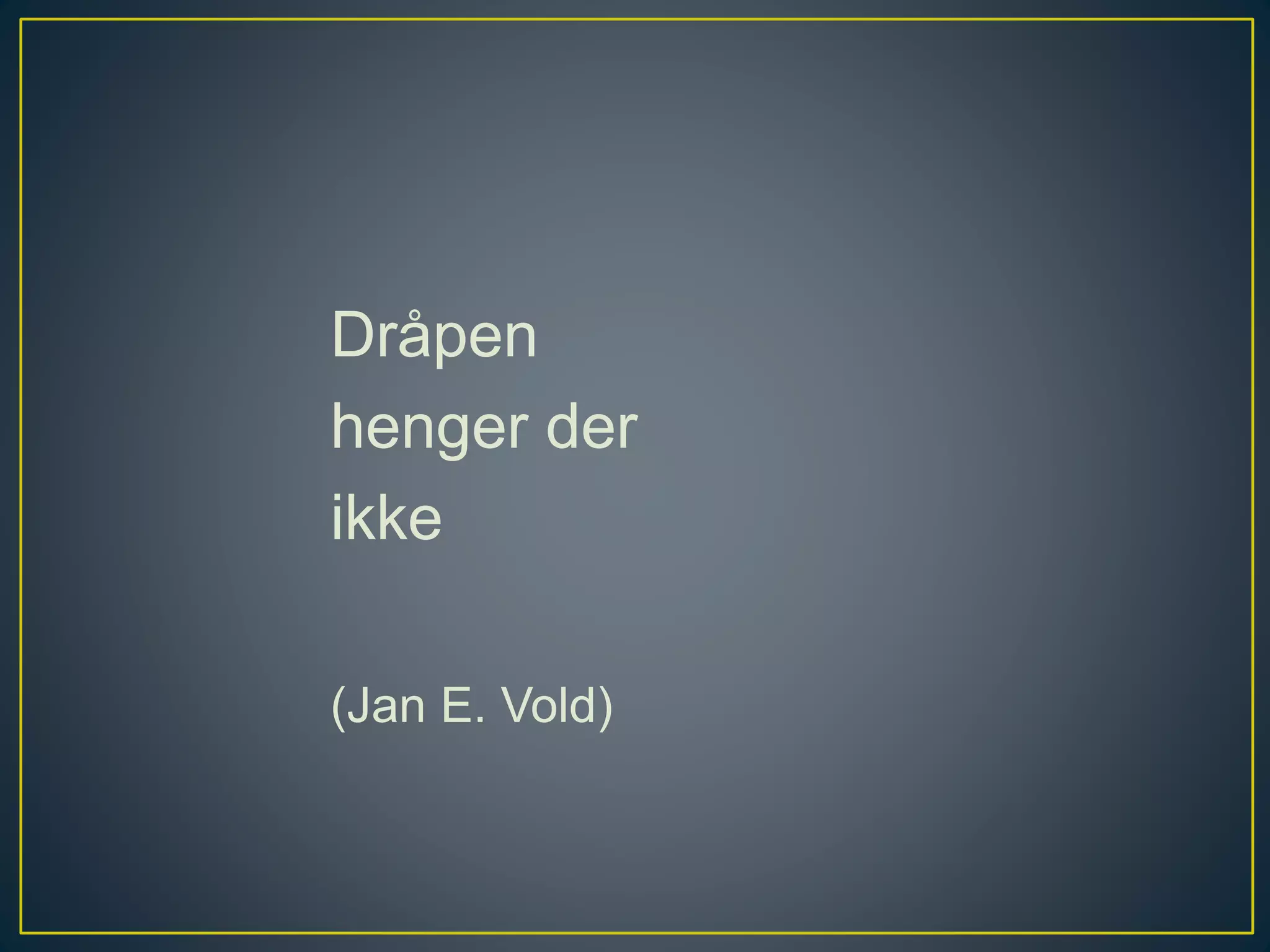 Lyrikk og lyriske virkemidler | PPTX