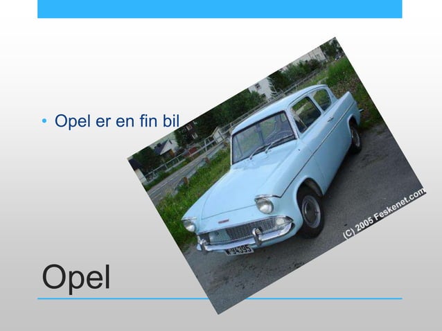 Presentasjon om biler | PPTX