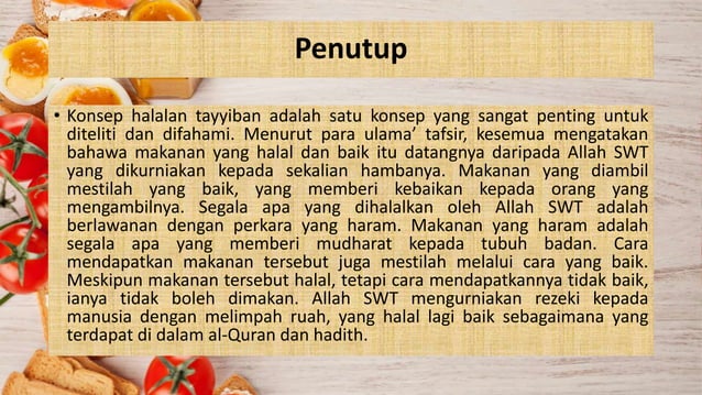 Konsep Halalan Tayyiban Menurut Ulama | PPTX