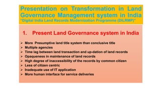 LAND RECORDS MODERNISATION PROGRAMME | PPTX