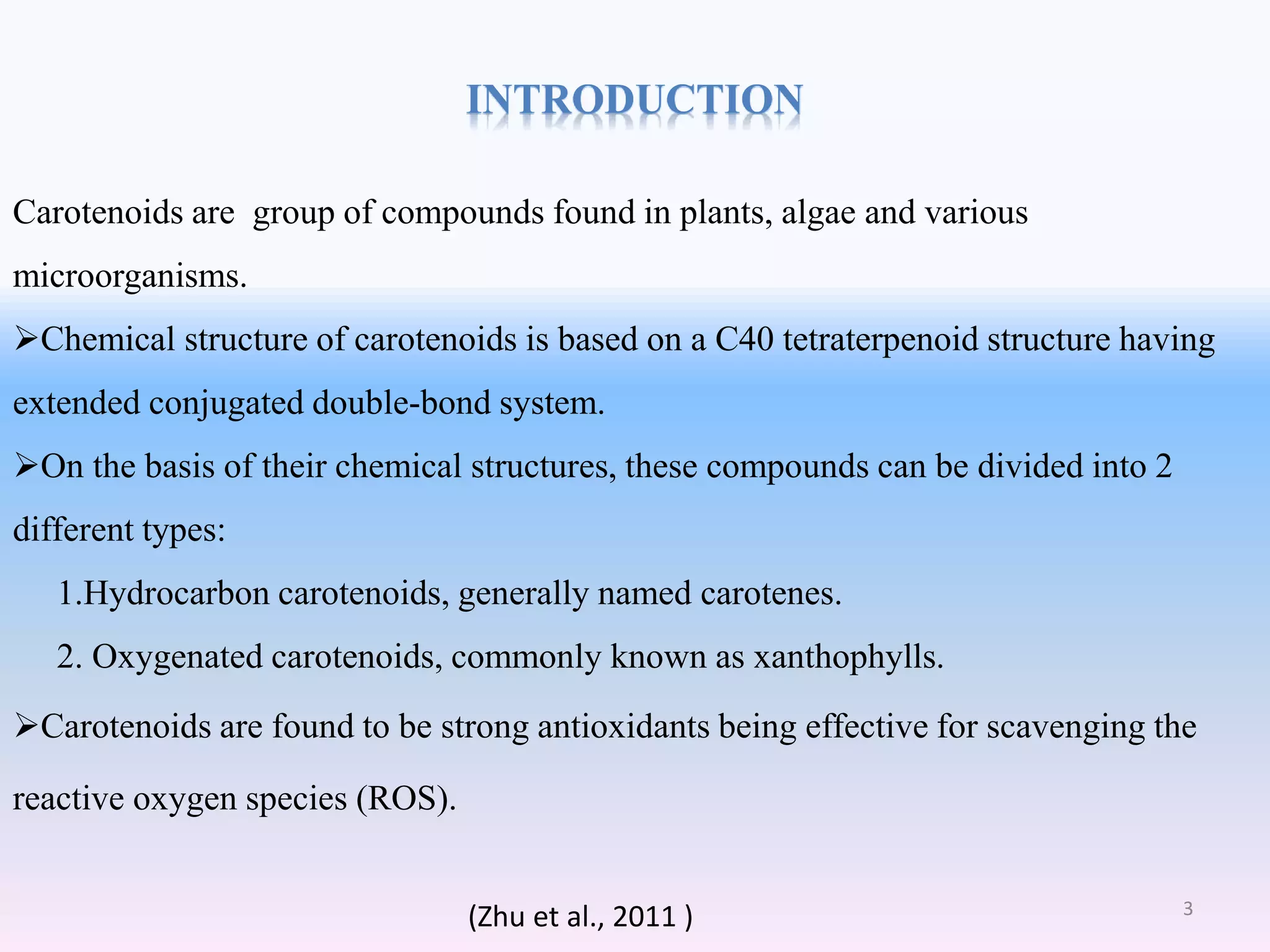 Extraction, identification and antioxidant activities of carotenoids from Ipomoea aquatica Forsk ...