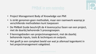 Projectmanagementmethodieken in een notendop | PPT