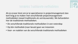 Projectmanagementmethodieken in een notendop | PPT