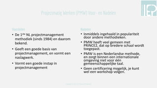Projectmanagementmethodieken in een notendop | PPT