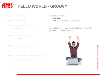 Presentatie - Introductie in Groovy | PPT