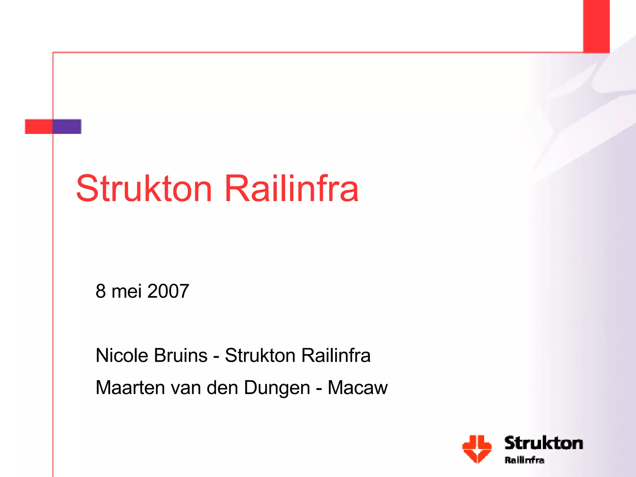 Presentatie Portal Event Strukton Railinfra | PPT