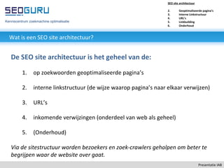 Juiste SEO site architectuur | PPT