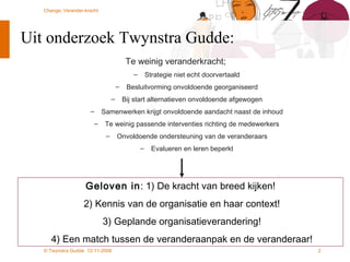 Presentatie Veranderkunde | PPT