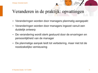 Presentatie Veranderkunde | PPT