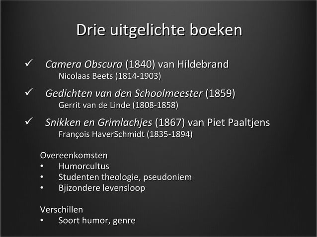 Presentatie 19e eeuw definitief | PPT