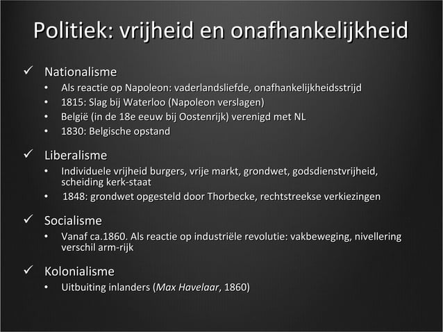 Presentatie 19e eeuw definitief | PPT