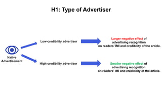 Message sidedness and advertiser credibility - native advertising | PPT