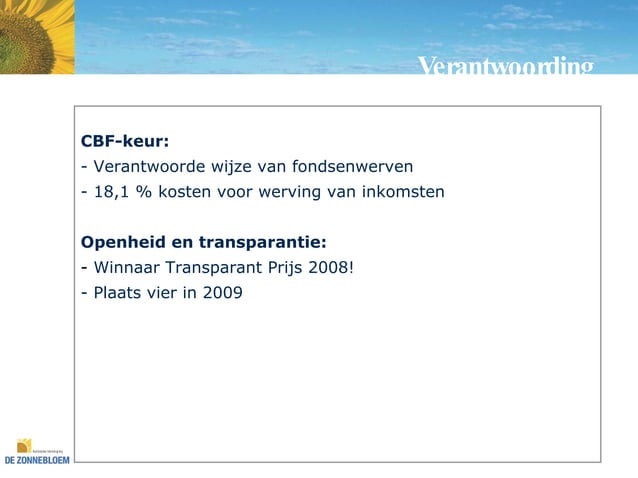 Zonnebloem: presentatie algemene informatie | PPT | Medical Health