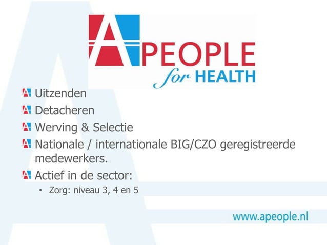 Wat kan Apeople voor u betekenen? | PPTX