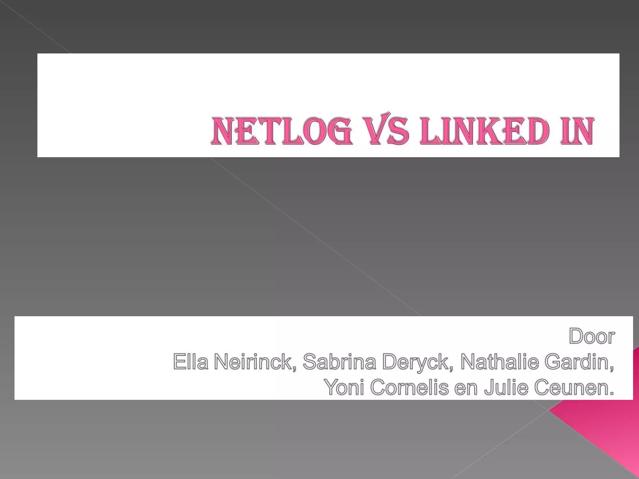 Handleiding Netlog | PPT