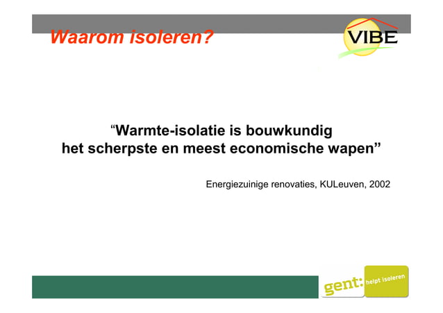 Presentatie basisprincipes isoleren | PPT