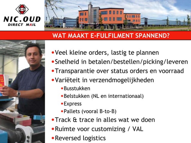Inrichting e-fulfilment processen voor logistieke dienstverlening | PPT