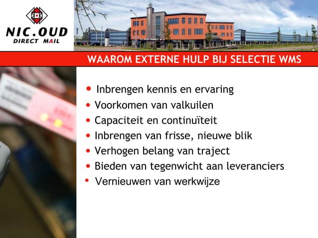 Inrichting e-fulfilment processen voor logistieke dienstverlening | PPT