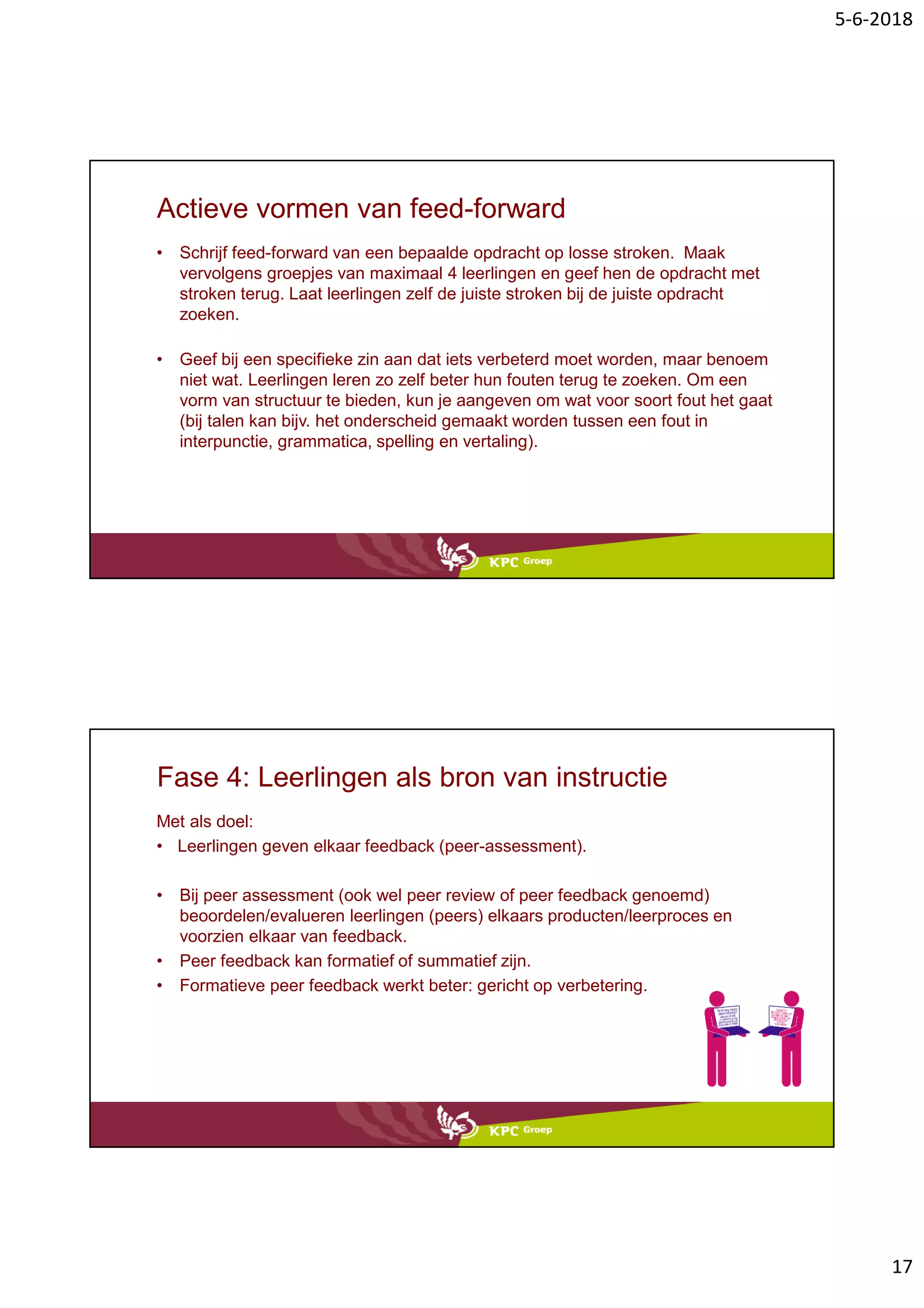 Workshop Formatief Evalueren (en Differentiatie) | PDF | Educational ...